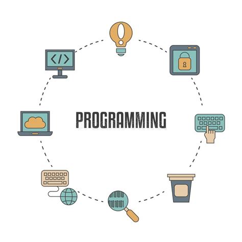 Coding And Programming Concept Stock Vector Illustration Of Cooperation Coding