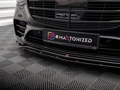 Front Splitter Mercedes S AMG Line W223 Maxton Design UK