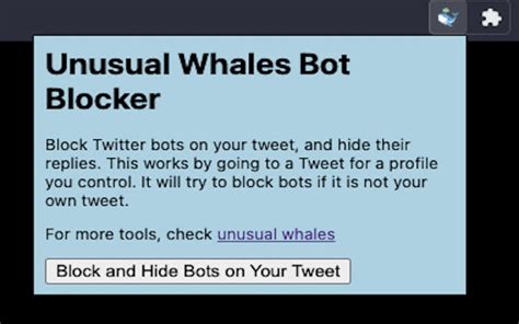 Unusual Whales Twitter Bot Blocker Google Chrome 용 확장 프로그램 다운로드