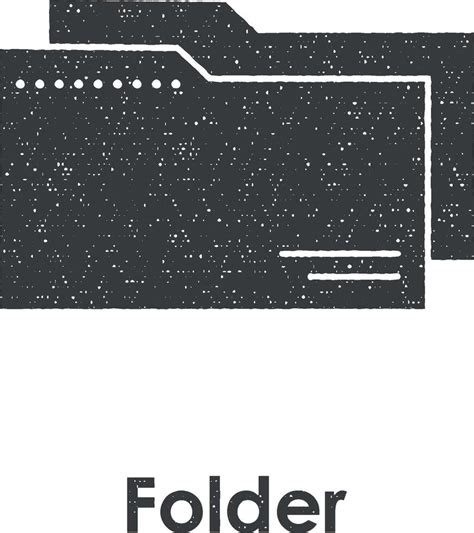 Folder Media Vector Icon Illustration With Stamp Effect 38032094