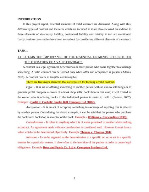 Pearson Btec Hnd Business Unit 5 Contract And Negligence