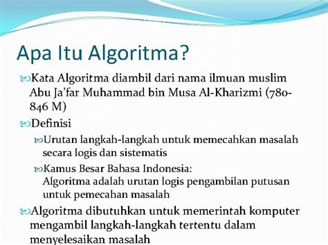 ALGORITMA Temu Apa Itu Algoritma Kata