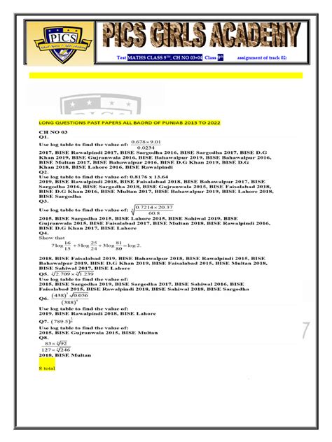 Maths Class 9th Science Ch 03 04 Pdf Factorization Arithmetic