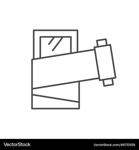 Packaging Process Line Outline Icon Royalty Free Vector