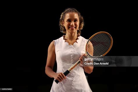Tuuli Narkle Plays The Role Of Evonne Goolagong During A Performance