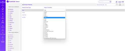 Editing Data Type Mapping