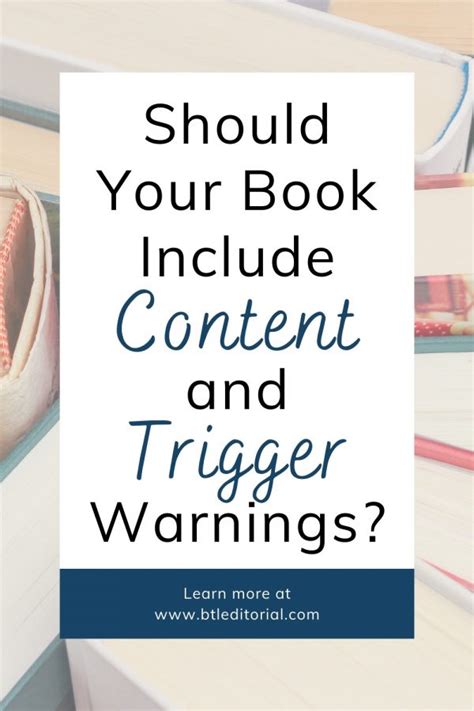 Should Your Book Include A Content Warning Between The Lines Editorial