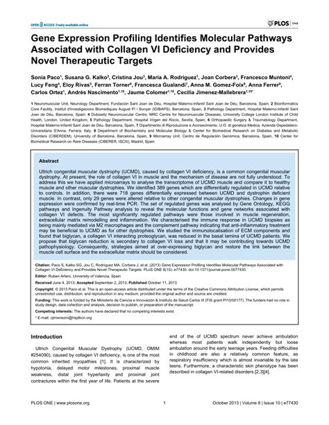 Pdf Gene Expression Profiling Identifies Molecular Pathways