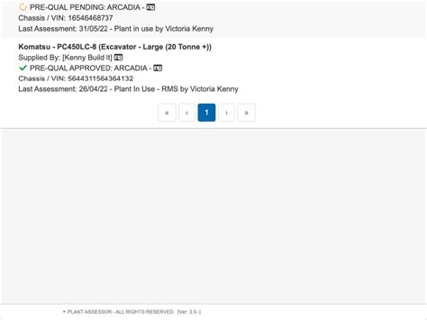 Removing A Machine From Pre Qualification Plant Assessor