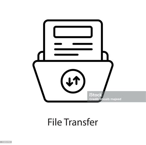 파일 전송 벡터 개요 아이콘 디자인 그림 흰색 배경에 Eps 10 파일 0명에 대한 스톡 벡터 아트 및 기타 이미지 0명 개념 데이터베이스 Istock