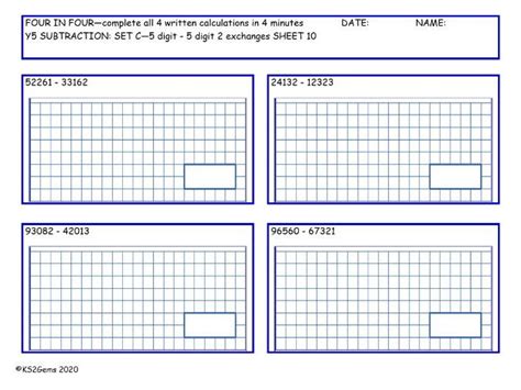 Y5 Maths Arithmetic Subtraction Teaching Resources