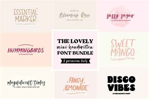 The Lovely Mini Handwritten Font Bundle Vol