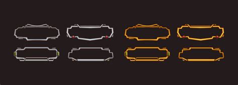 Cartoon Color Empty Rectangle Frames In Medieval Vector Image