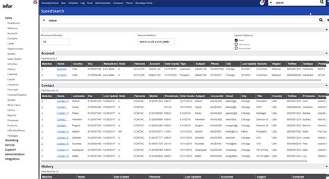Infor Crm 92 New Speed Search Ui Customer Fx