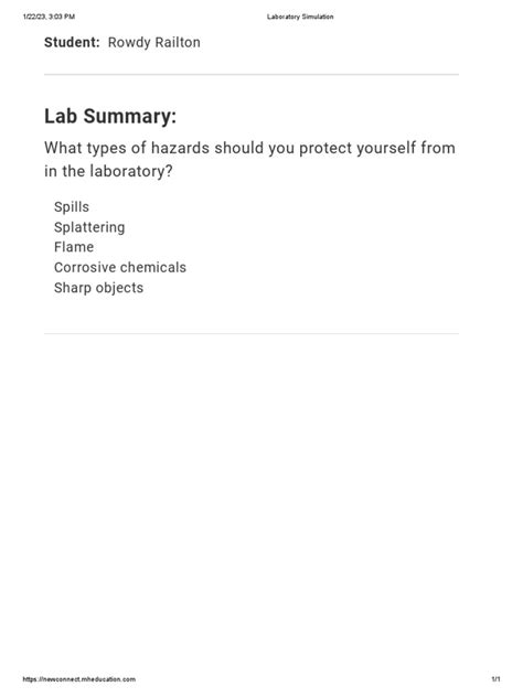 lab 1b personal lab safety pdf