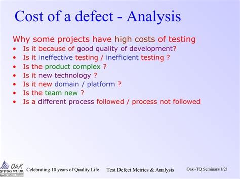 Software Testing Defect Metrics And Analysis Ppt