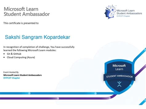 completed microsoft learn modules in git and github sakshi kopardekar