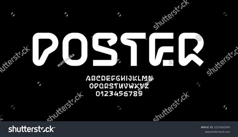 Tech Digital Alphabet Font Vector Illustration Stock Vector Royalty