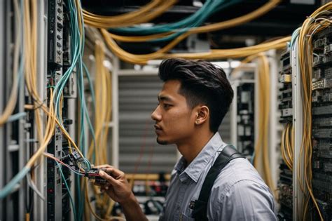 Premium Ai Image Computer Network Engineer