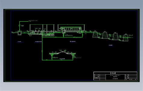 污水处理厂总体设计工艺流程图 Autocad 模型图纸下载 懒石网