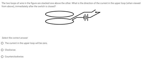 solved the two loops of wire in the figure are stacked one