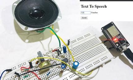 Esp Based Webserver For Text To Speech Tts Conversion With Many Other Projects Speech Iot