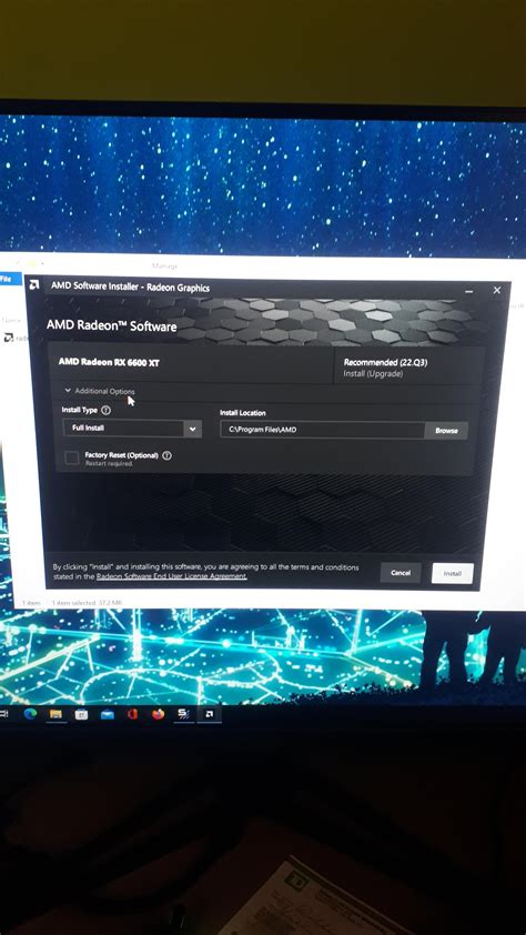 getting error 182 when trying to install amd software amd software