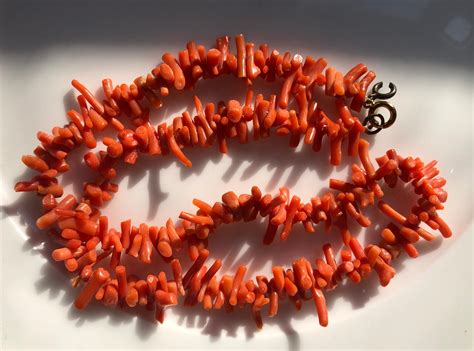 Lot Antique Red Coral Necklace