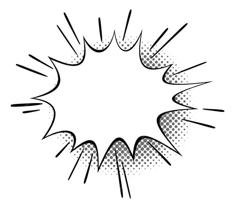 Premium Vector Boom Frame Comic Explosion Template With Blank Message