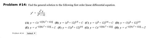 Solved Problem Find The General Solution To The Chegg