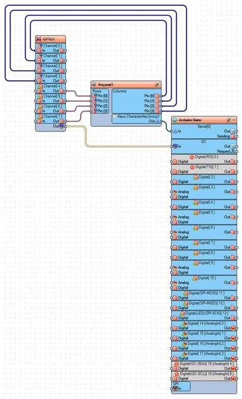 I2c Matrix Keypad With Pcf8574pcf8574a Gpio And Visuino