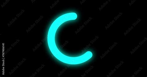 Simple Circle Loading Loop Animation On The Black Background 4k