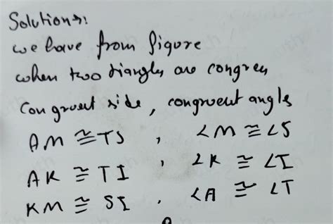 Solved B Show That The Two Triangles Are Congruent By Placing Tick