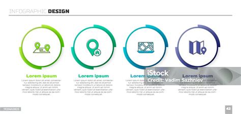 Set Route Location Location With House City Map Navigation And Folded Marker Business