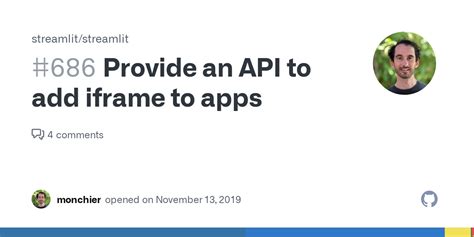 Provide An Api To Add Iframe To Apps · Issue 686 · Streamlitstreamlit