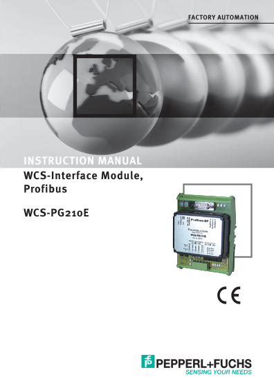 Pdf Instruction Manual Wcs Interface Module Profibus Wcs Pg210efiles