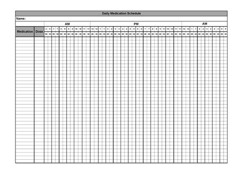 Free Medication Chart Template