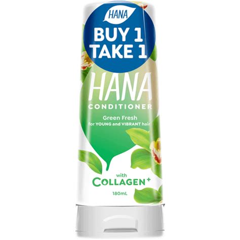 Hana Conditioner Green Fresh 180ml X 2s Hair Care Walter Mart