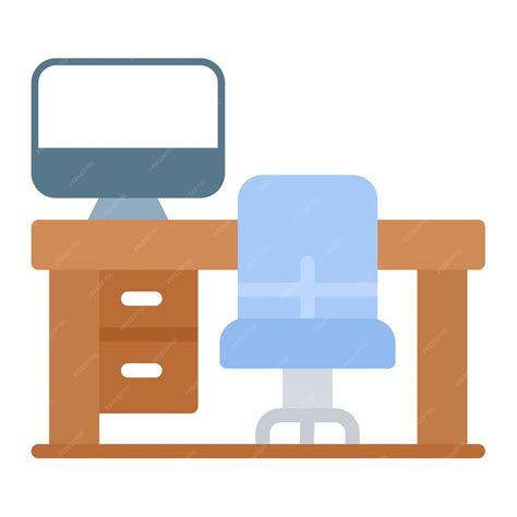 Premium Vector Workspace Vector Illustration