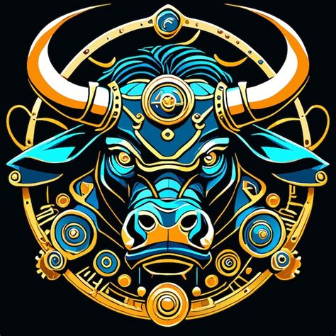 Premium Vector Brooding Bull Graphic Symphony Of Shadows In Darkness