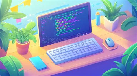 explore the world of coding with vibrant isometric illustrations