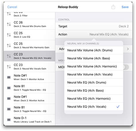How Do I Midi Map Neural Mix™ Controls In Djay For Ios Algoriddim Support