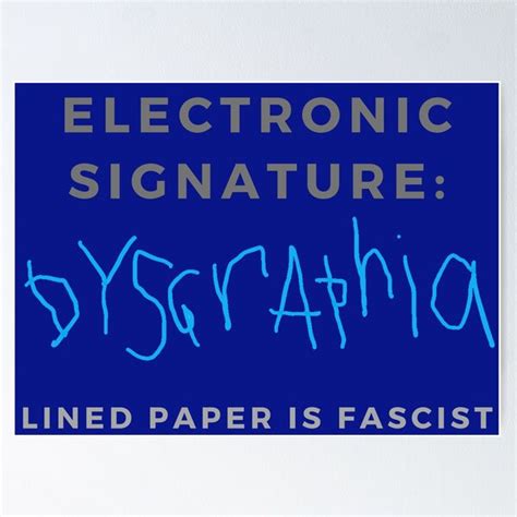 Dysgraphia Lined Paper Is Fascist Funny Poster For Sale By