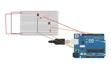Circuit Design Blink Led By Using Switch Tinkercad
