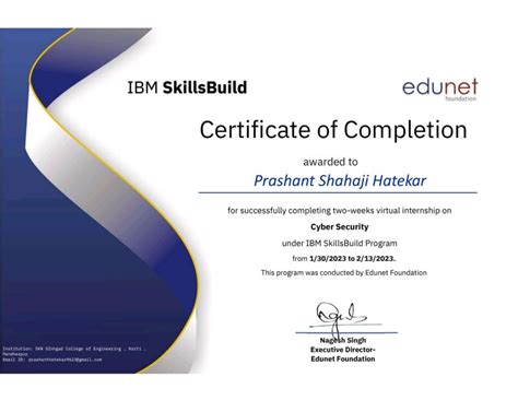 Prashant Hatekar On Linkedin Skillsbuild Edunetfoundation Cybersecurity