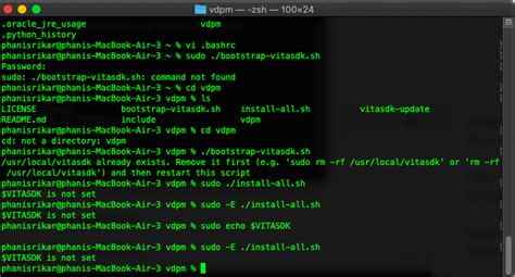 VITASDK Not Set In MacOS Catalina Error Issue Vitasdk Vdpm GitHub