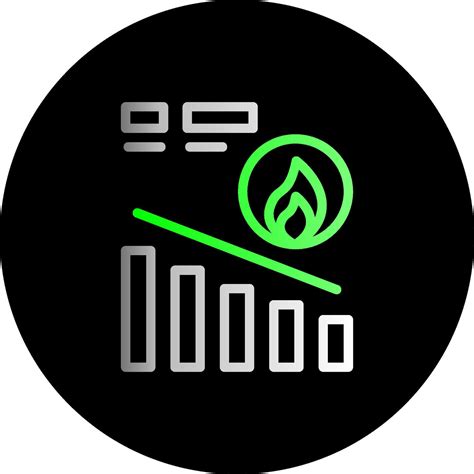 Burn Down Chart Dual Gradient Circle Icon 40951008 Vector Art At Vecteezy
