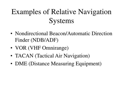 ppt relative navigation systems powerpoint presentation free