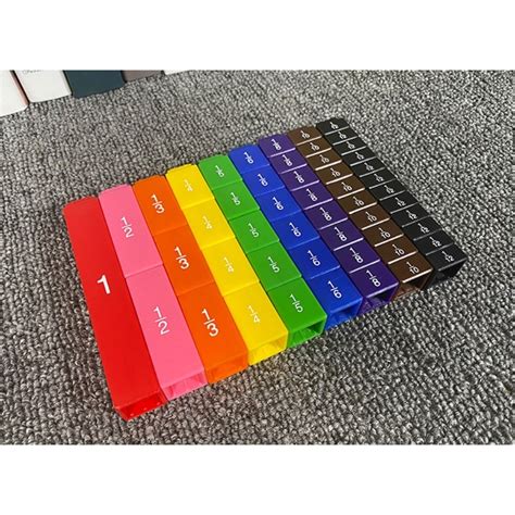 Montessori Rainbow Fraction Tower Cubesblocks Teach Decimal Percent Montessori Rainbow Fraction Tower Cubesblocks Teach Decimal Percent