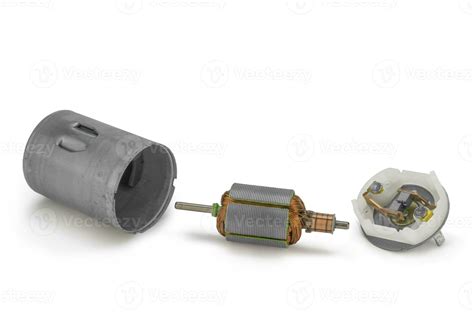 Disassembled Dc Motor Parts On Isolated White Background 28897004 Stock